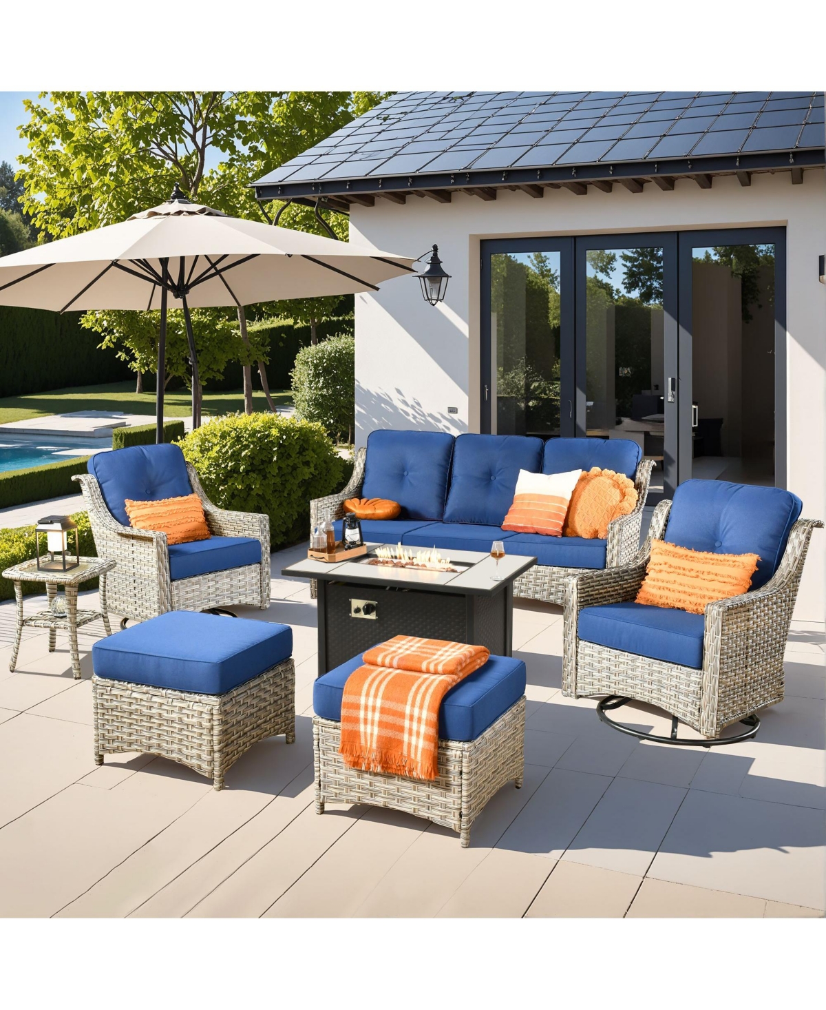 Click here for Xizzi 7 Piece Outdoor Patio Furniture with 42 inch... prices