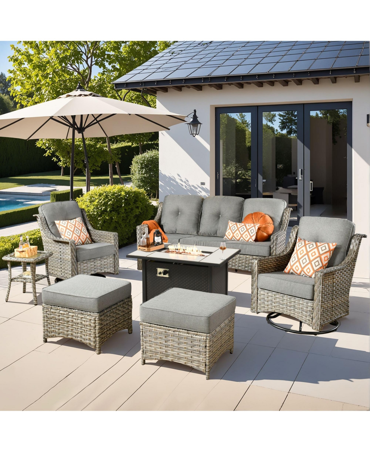 Click here for Xizzi 7 Piece Outdoor Patio Furniture with 42 inch... prices
