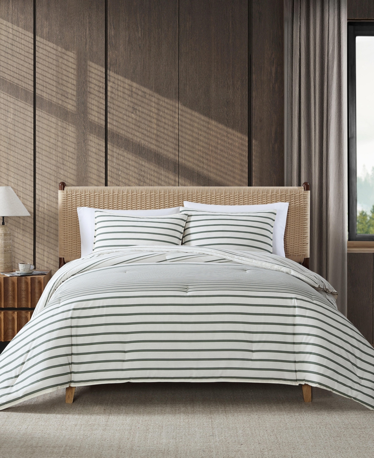 Click here for Eddie Bauer Cooper Stripe Cotton Reversible 3-Pc.... prices