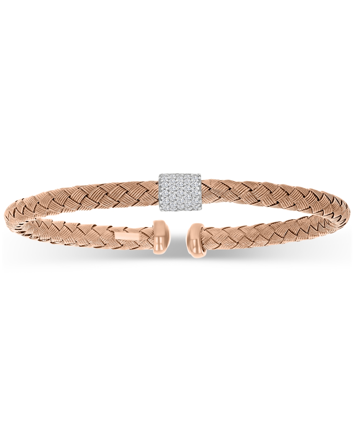 Click here for Cubic Zirconia Bangle Bracelet in 18 - Rose Gold prices