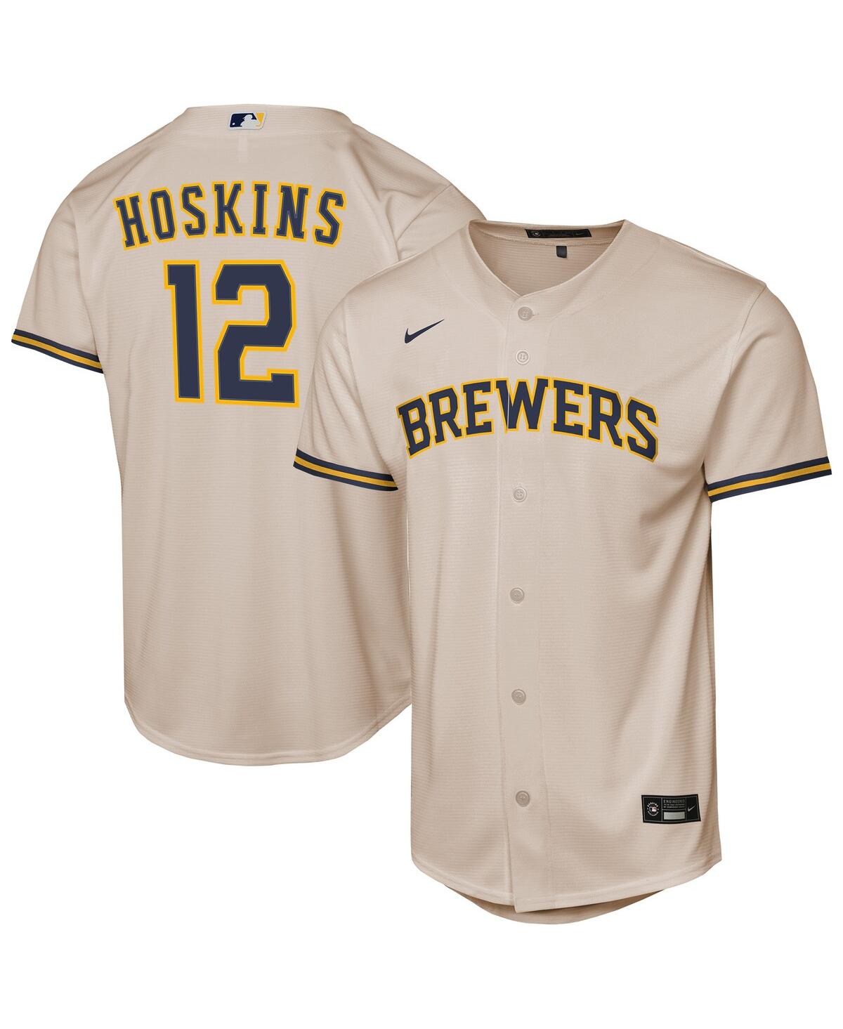 Click here for Nike Big Boys and Girls Rhys Hoskins Cream Milwauk... prices