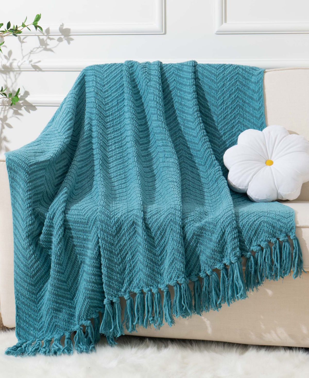 Click here for Battilo Herringbone Chenille Knit Throw  50 x 60 -... prices