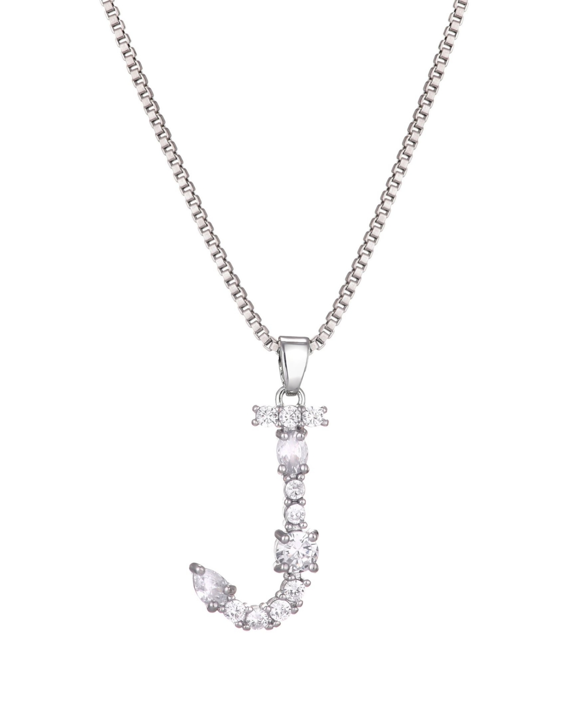 Click here for Adornia Silver Crystal Mixed Stone Initial Necklac... prices