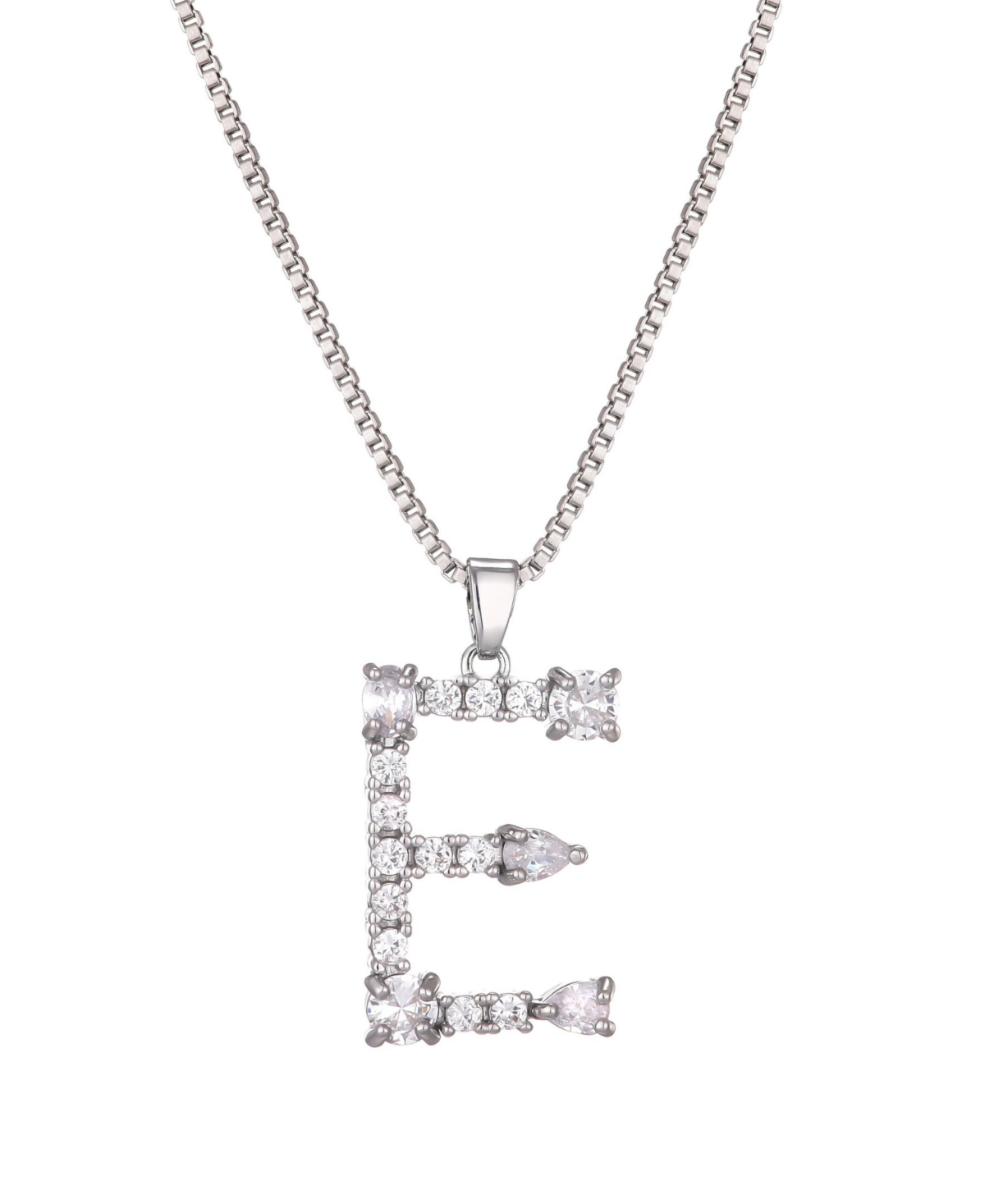 Click here for Adornia Silver Crystal Mixed Stone Initial Necklac... prices