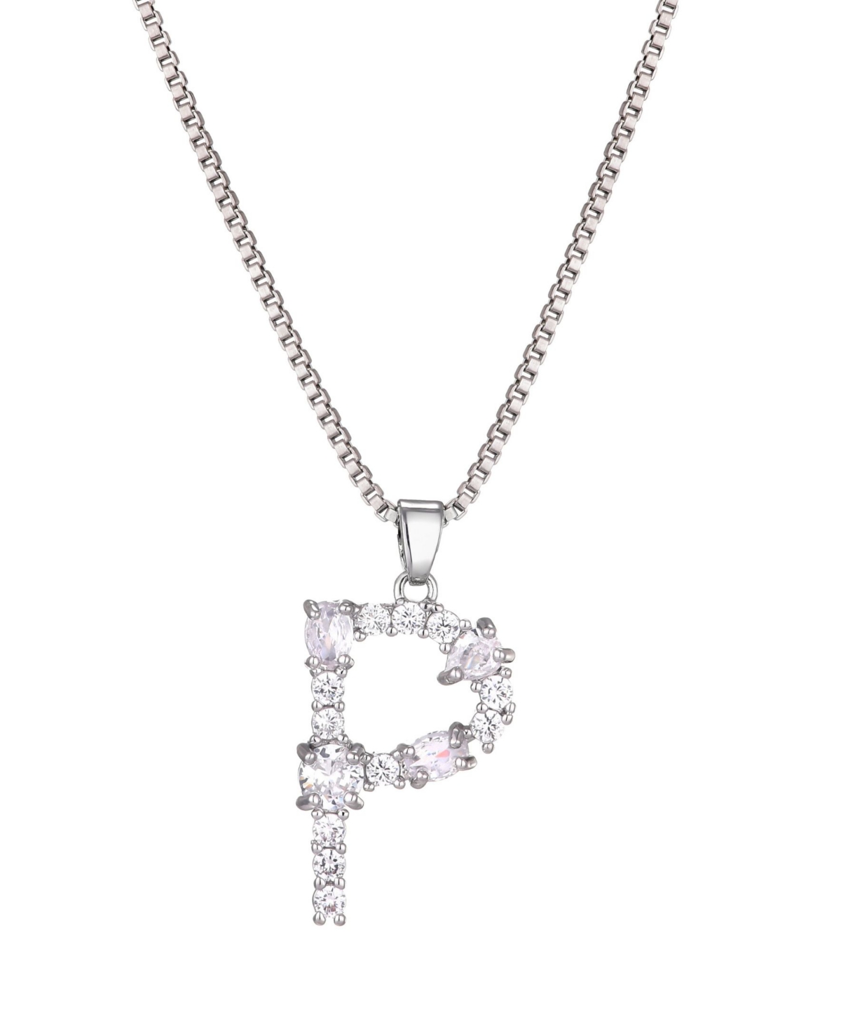 Click here for Adornia Silver Crystal Mixed Stone Initial Necklac... prices