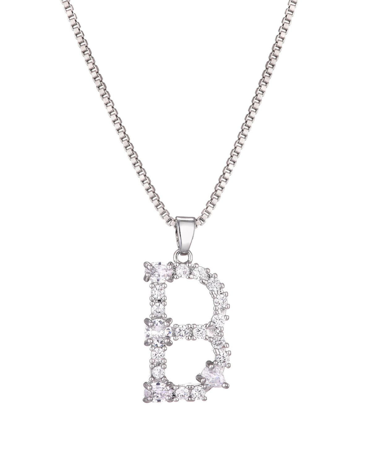 Click here for Adornia Silver Crystal Mixed Stone Initial Necklac... prices
