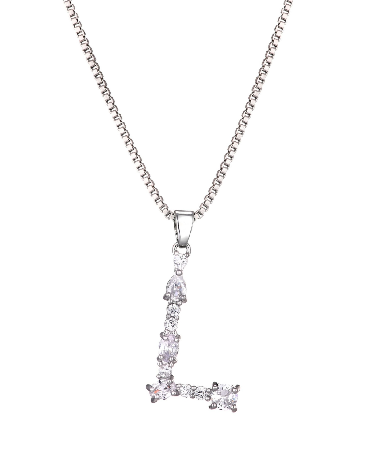 Click here for Adornia Silver Crystal Mixed Stone Initial Necklac... prices
