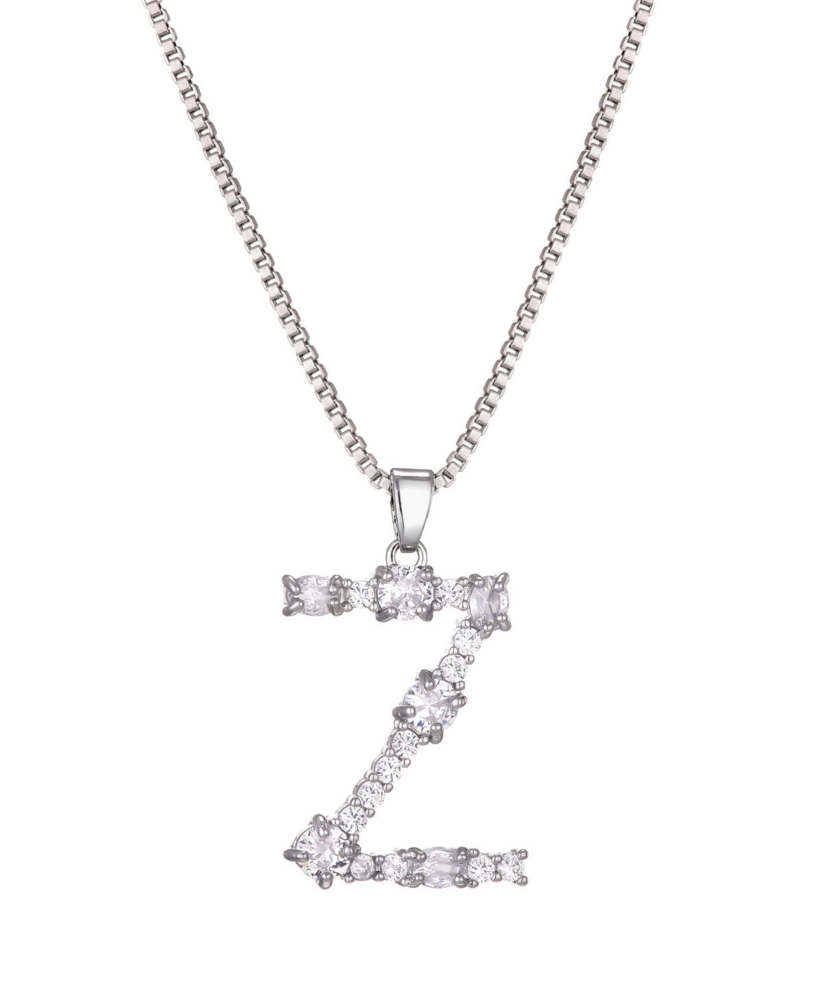 Click here for Adornia Silver Crystal Mixed Stone Initial Necklac... prices