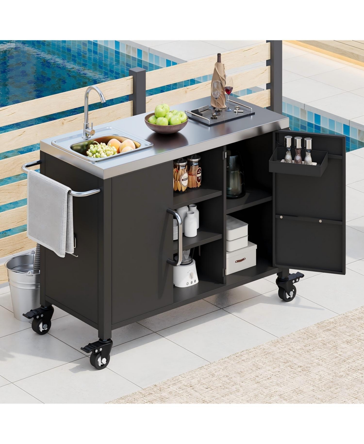 Click here for Streamdale Furniture Outdoor Kitchen Island with S... prices