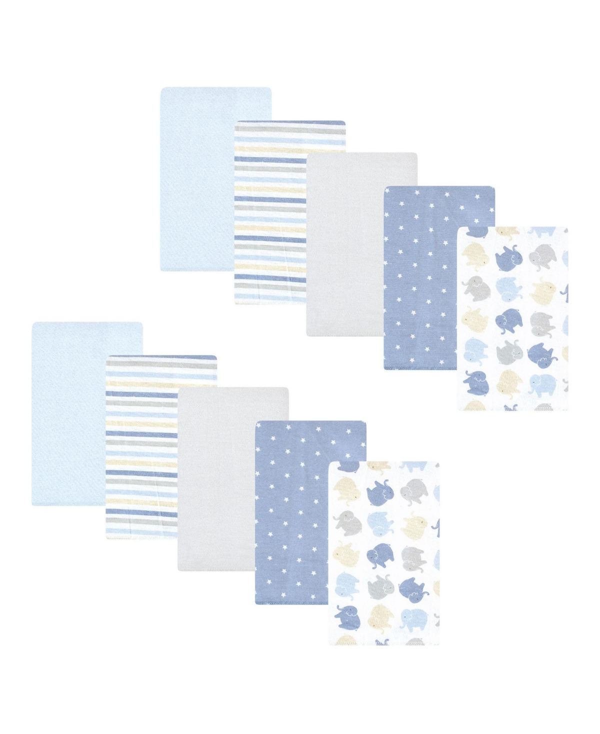 Click here for Hudson Baby Boys Ten-Piece Cotton-Poly Flannel Bur... prices
