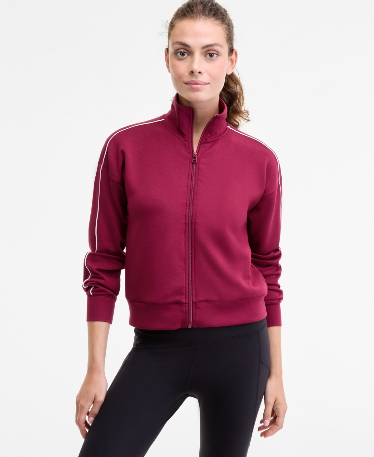 Click here for Id Ideology Womens Relaxed Butter Soft Funnel-Neck... prices