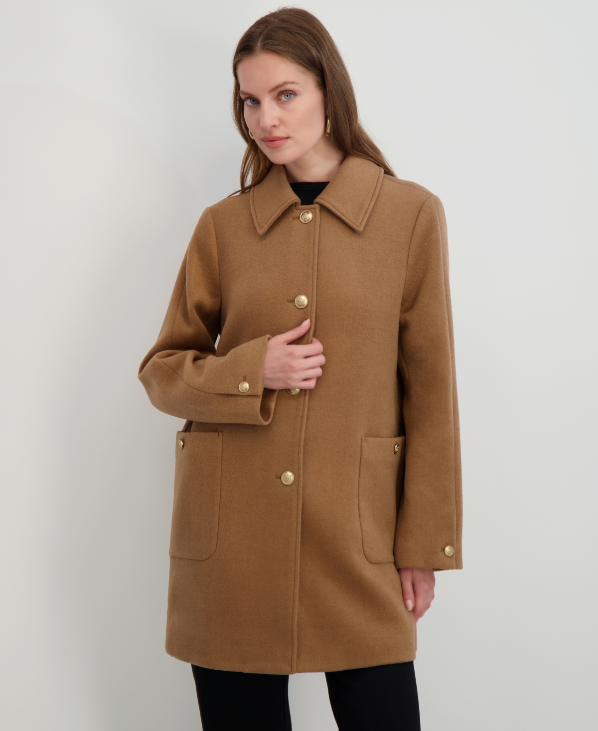 Click here for Tahari Womens Collared Single-Breasted Coat - Came... prices