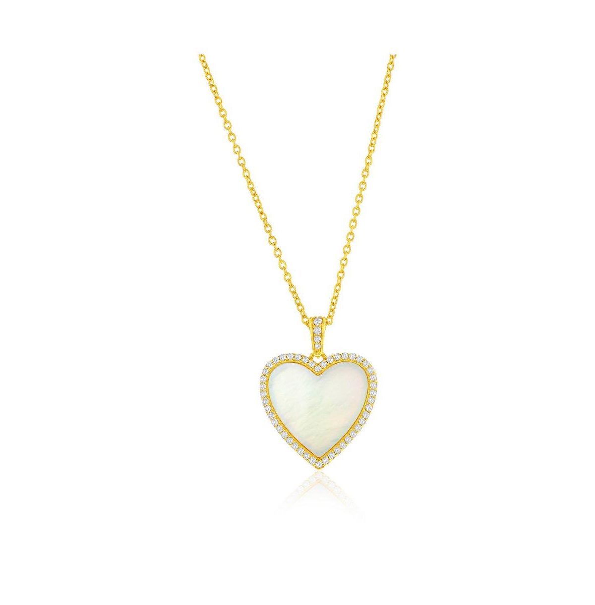 Click here for Caribbean Treasures Sterling Silver  Mop Heart w/... prices