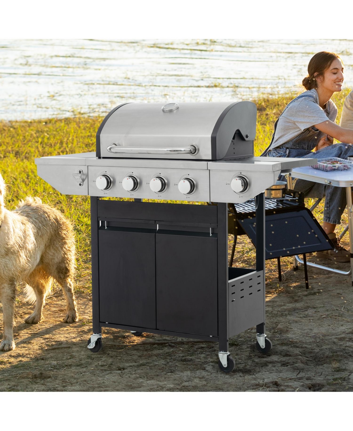 Click here for Streamdale Furniture 4-Burner Stainless Steel Prop... prices