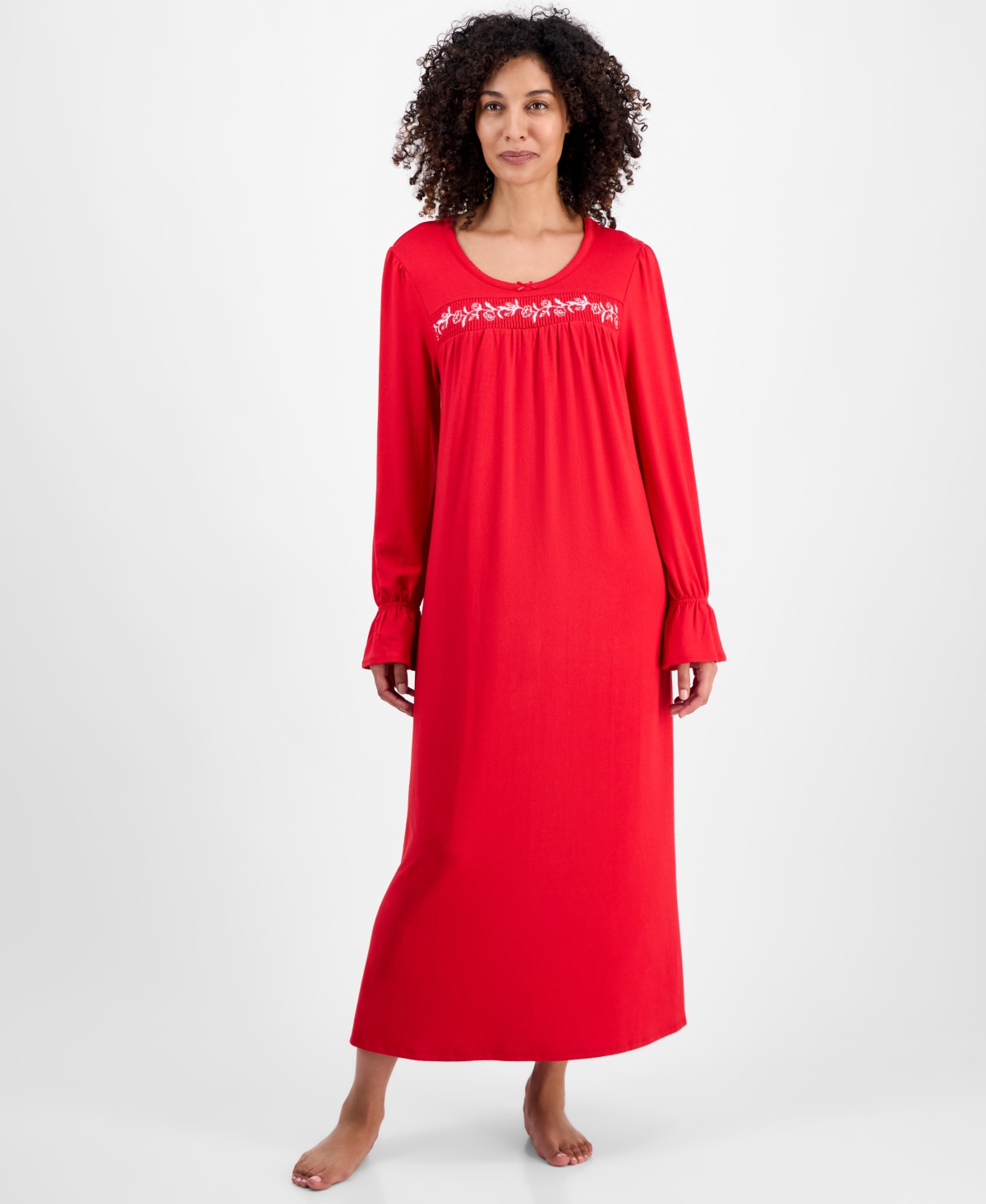 Click here for Charter Club Womens Long-Sleeve Embroidered Knit N... prices