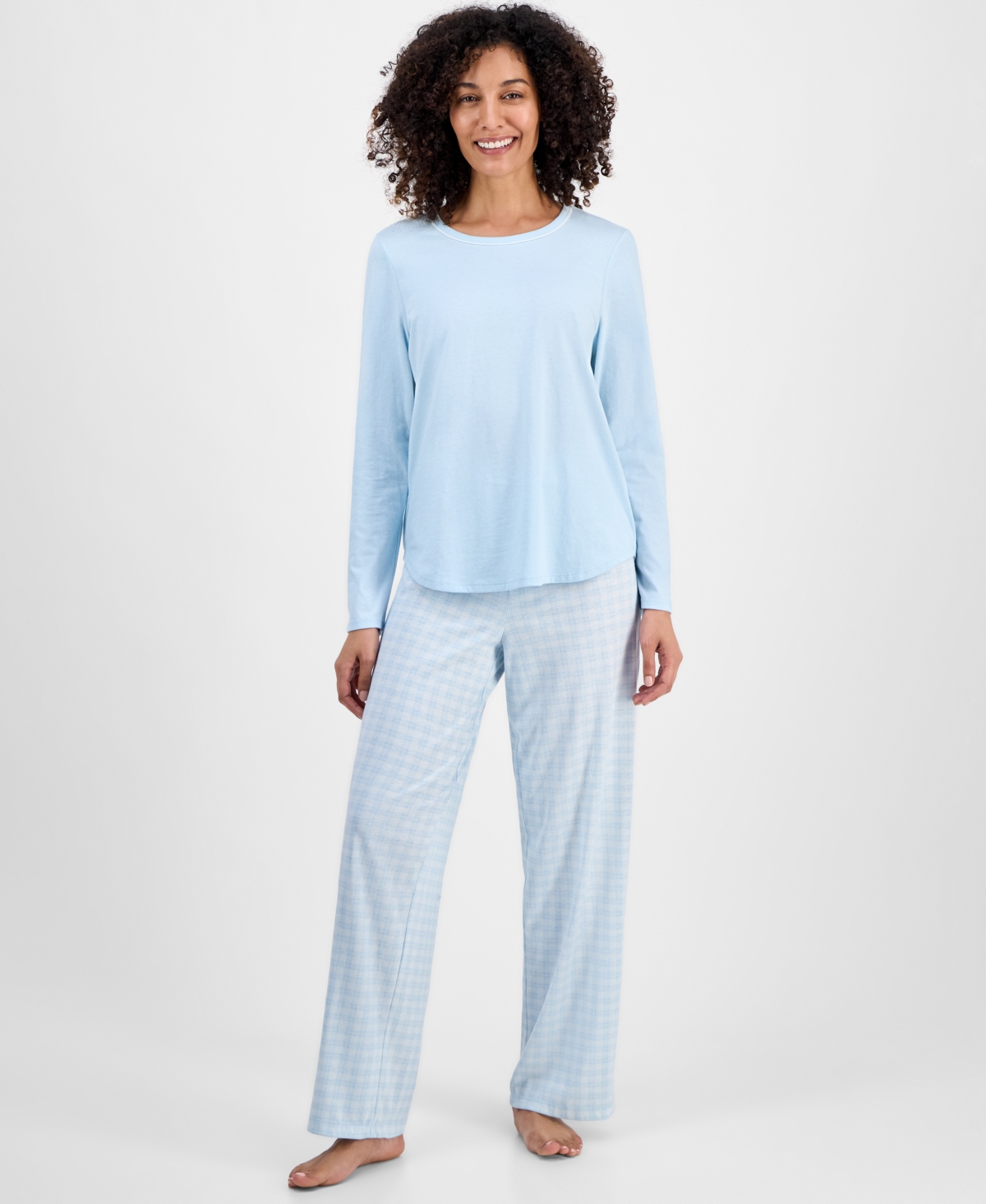 Click here for Charter Club Womens Long-Sleeve Jersey Pajama Set... prices