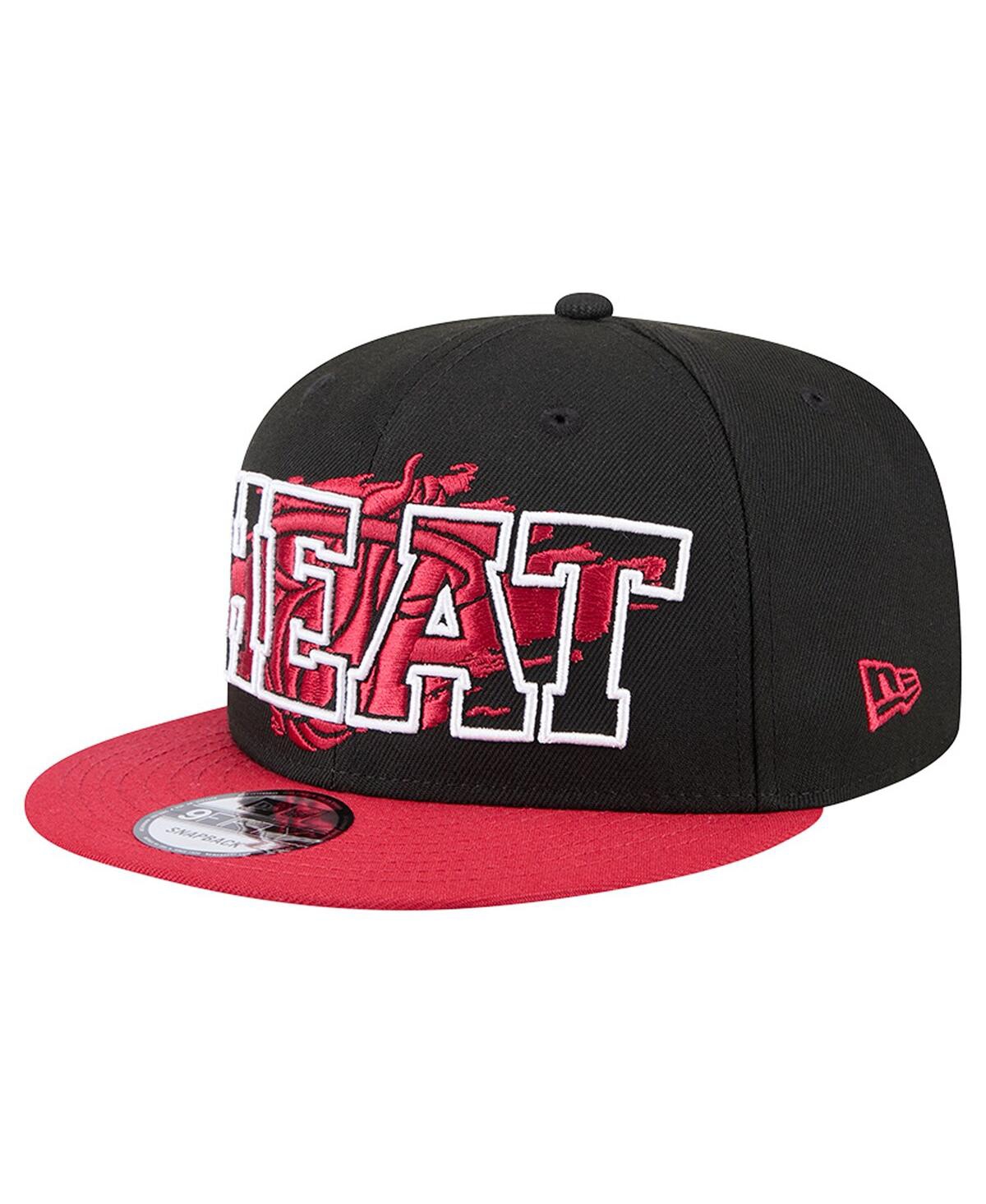Click here for New Era Mens Black/Red Miami Heat Sport Night Spla... prices