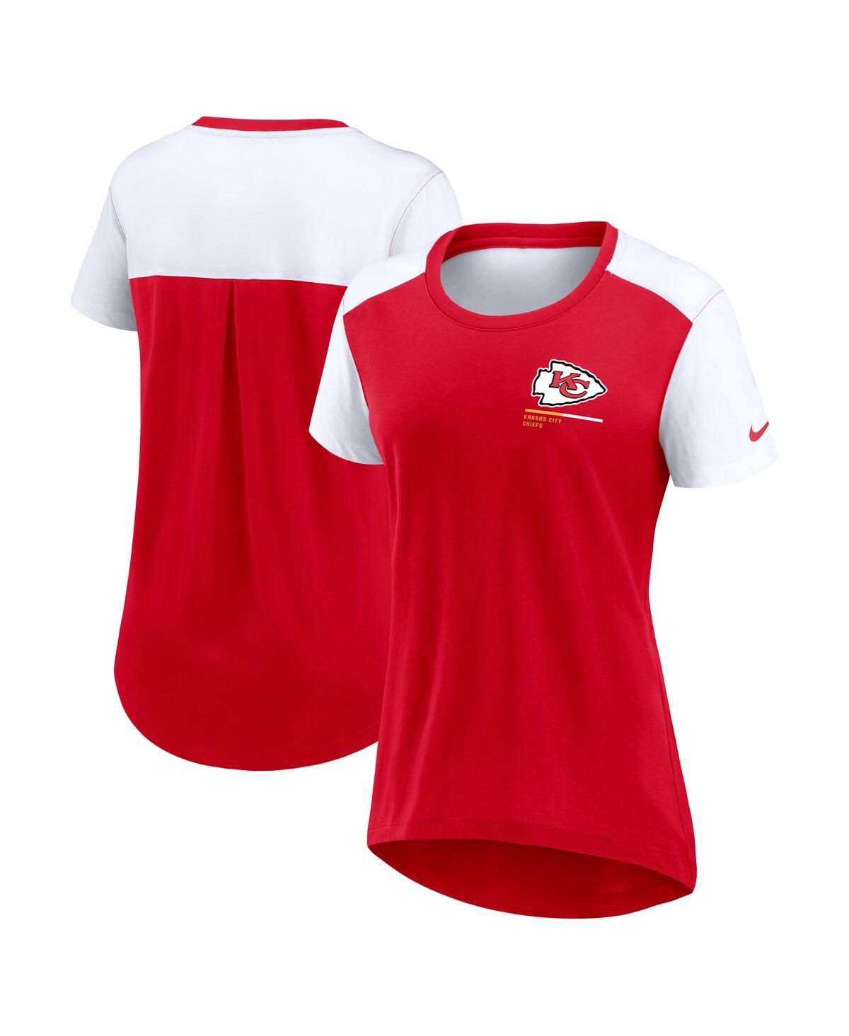 Nike Womens Red Kansas City Chiefs Preferred Yoga Inspired Fashion Top - Red  White