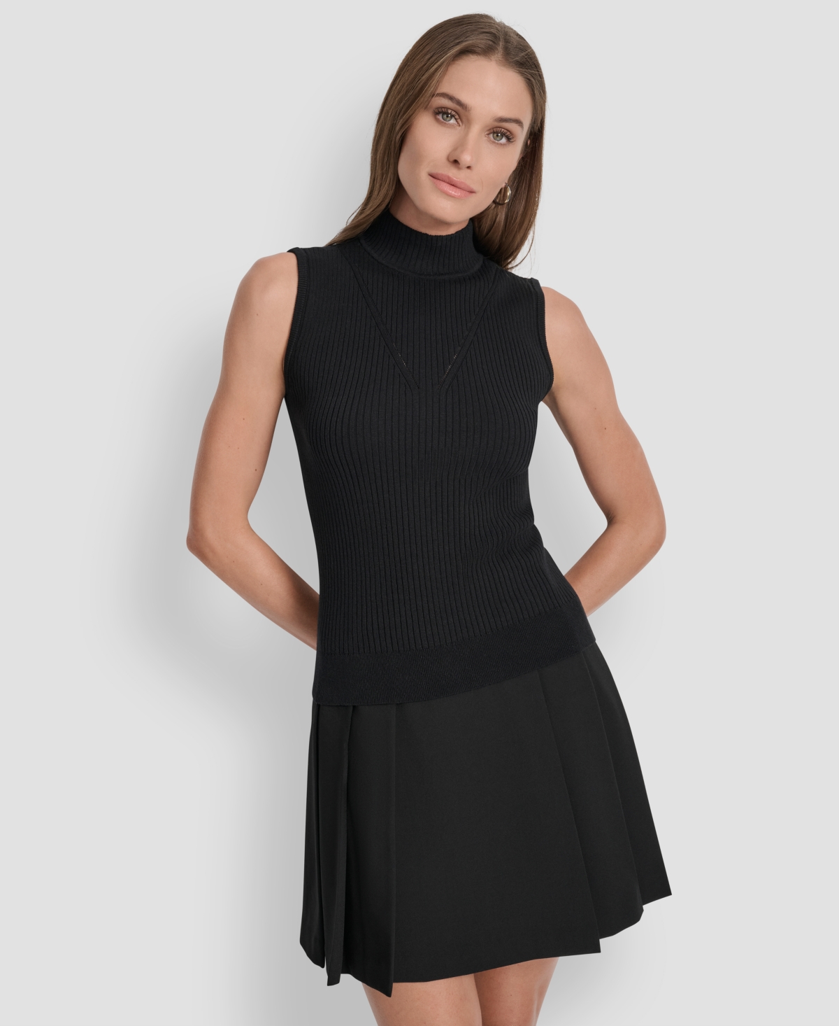 Click here for Dkny Womens Mock Neck Womens Sleeveless Mock Neck... prices