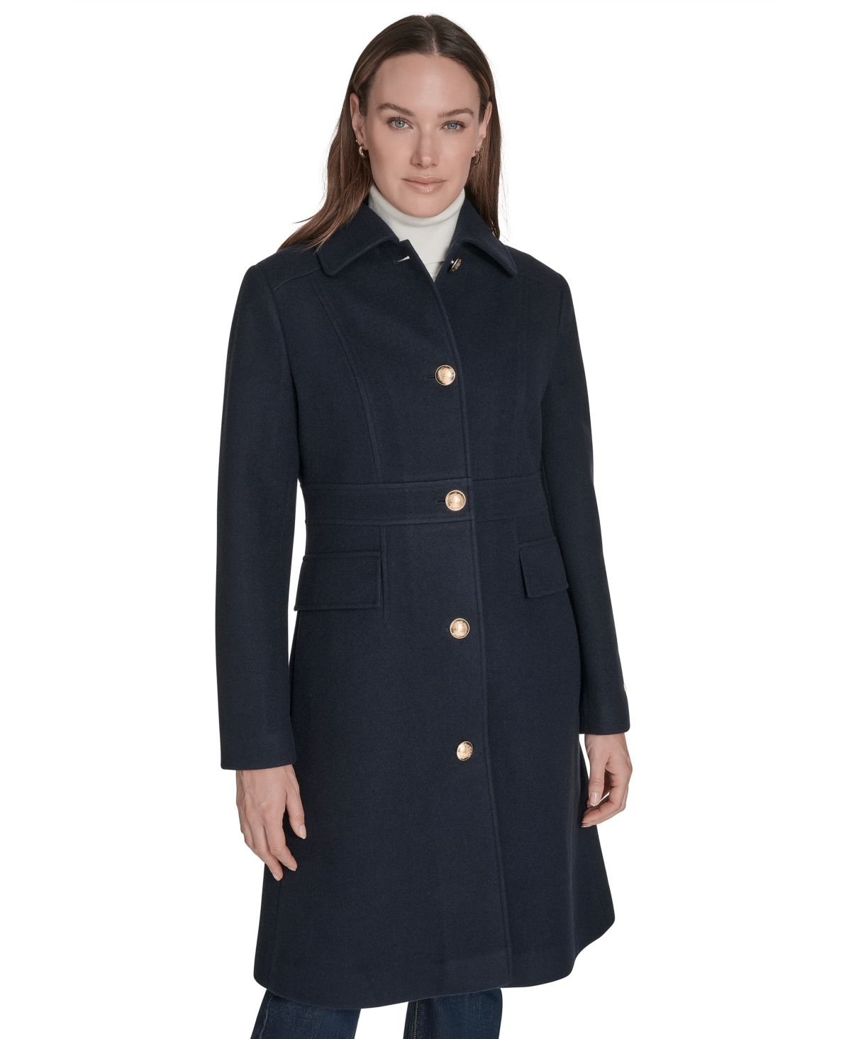 Click here for Tommy Hilfiger Womens Hooded Single-Breasted Coat... prices
