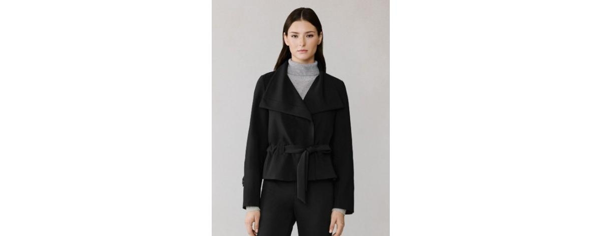 Click here for Soia & Kyo Womens Emory Draped Jacket - Black prices