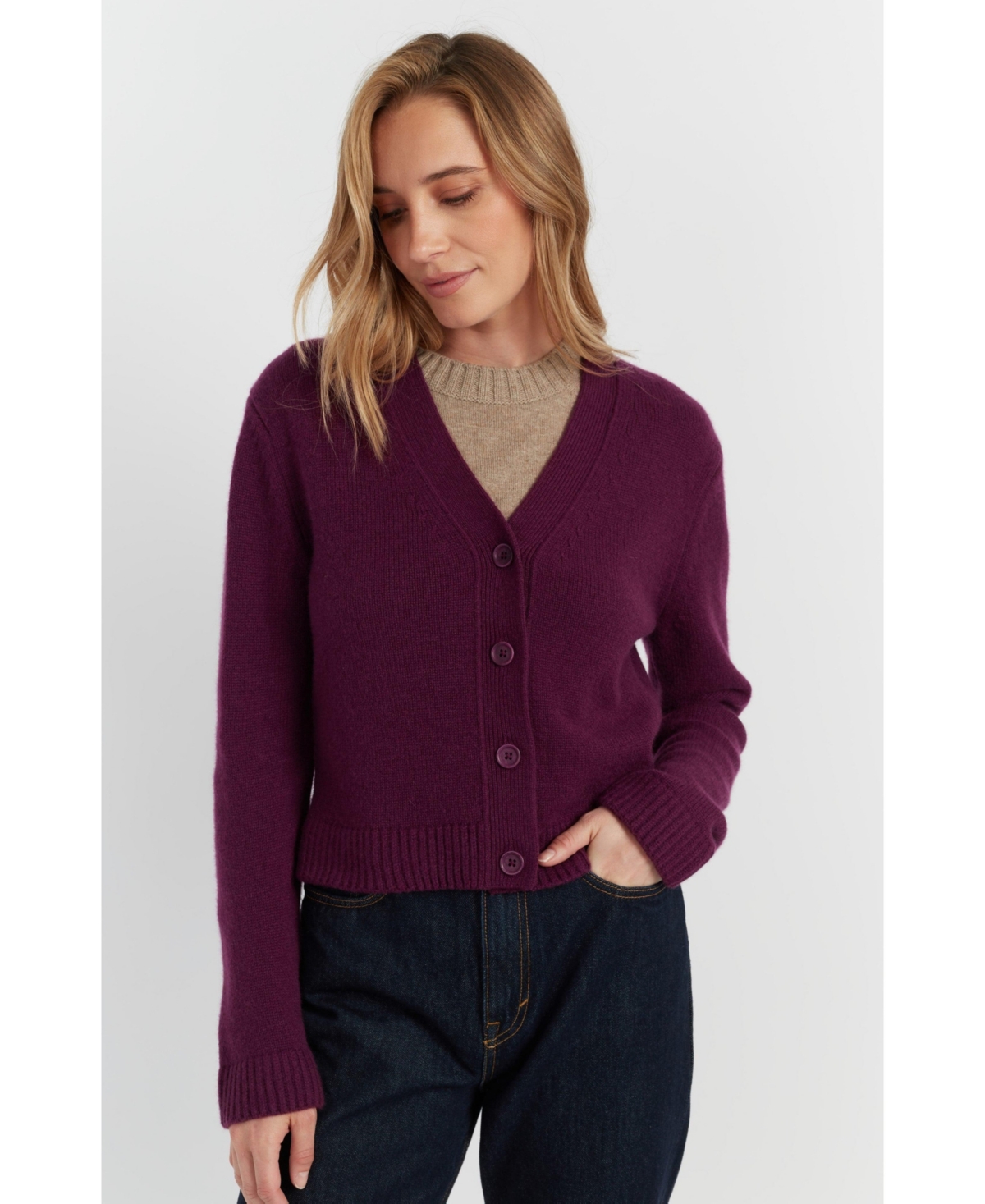 Click here for Chinti & Parker Womens Pure Cashmere Cardigan - Mu... prices