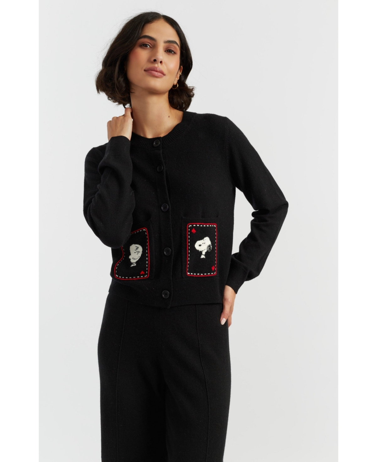 Click here for Chinti & Parker Womens Wool Cashmere Snoopy & Char... prices