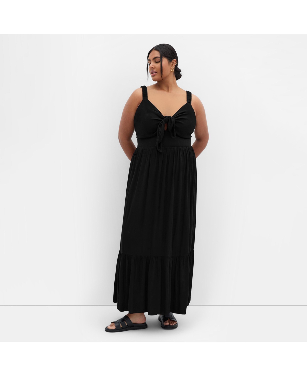 Click here for Plus Size Vacay Maxi Dress - Black prices