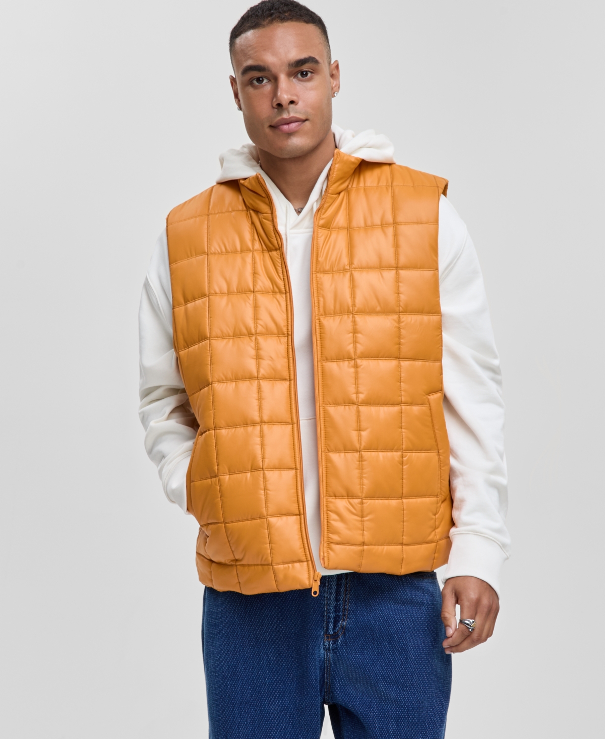 Click here for Mode of One Mens Relaxed-Fit Square-Quilted Vest... prices