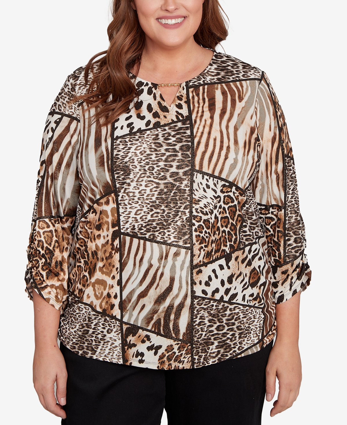 Click here for Alfred Dunner Plus Size Classic Puff Print Animal... prices