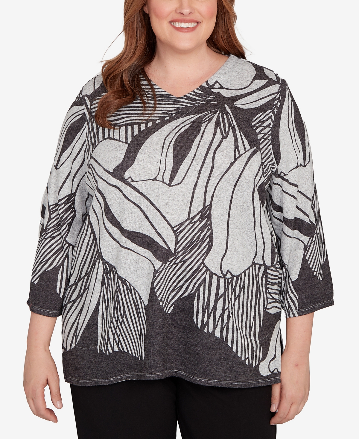 Click here for Alfred Dunner Plus Size Classic Abstract Floral St... prices