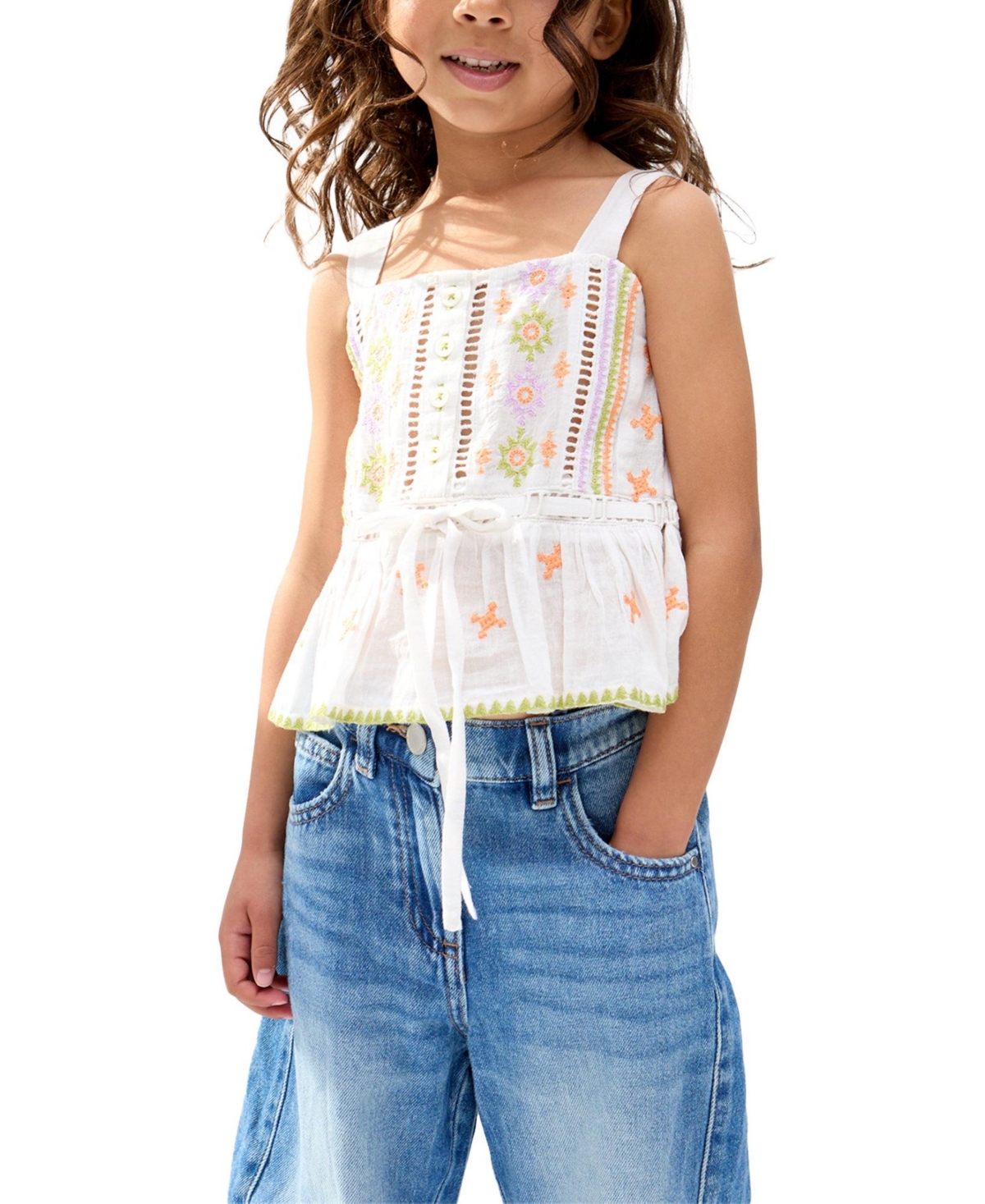 Click here for Raffya Kids Penny Lace Insert All Over Embroidered... prices