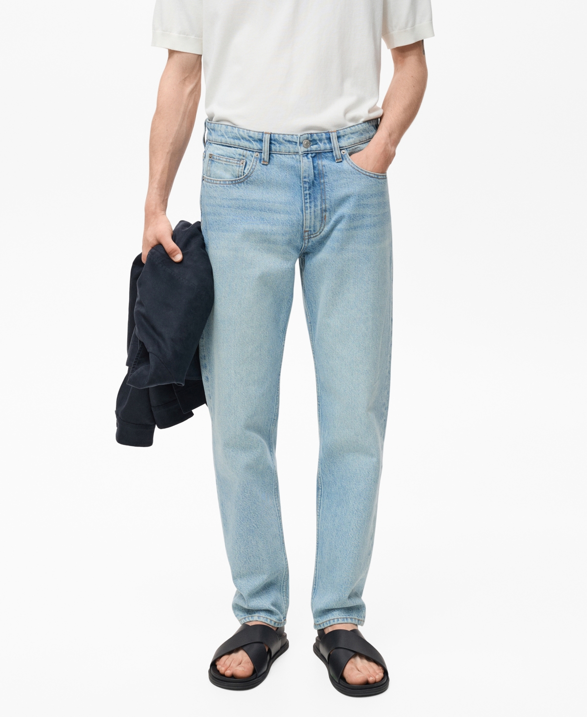 Click here for Mango Mens Bob Regular-Fit Jeans - Light Blue prices
