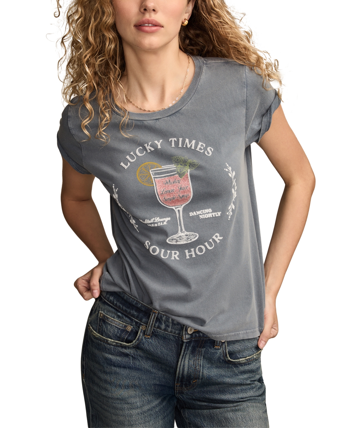 Click here for Lucky Brand Womens Sour-Hour-Graphic Classic Cotto... prices