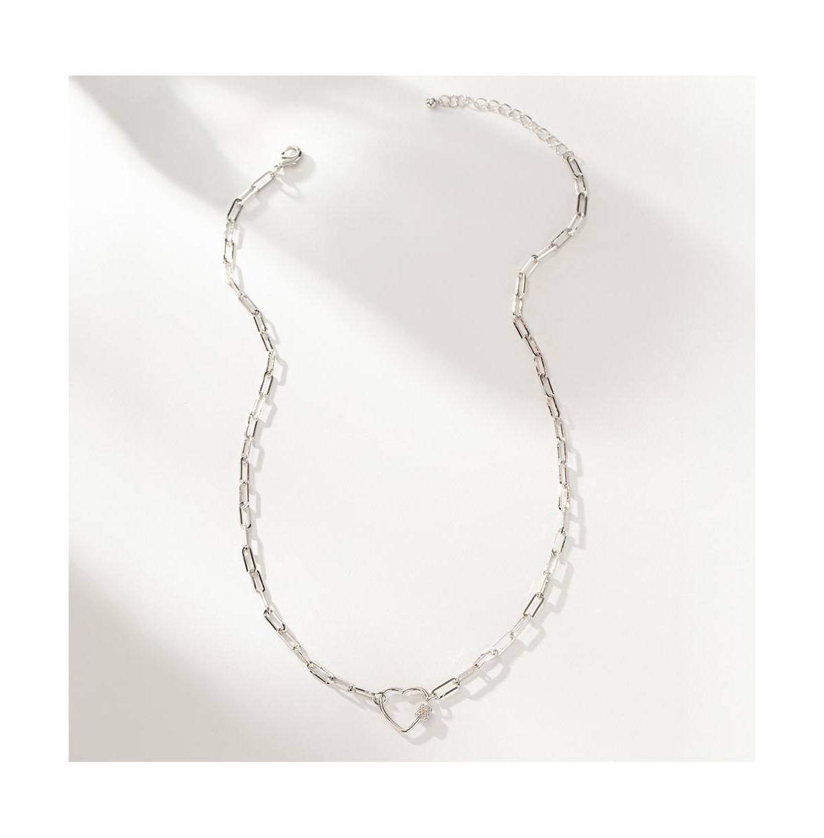 Click here for 14K Gold-Plated Locked Heart Necklace  18" +... prices