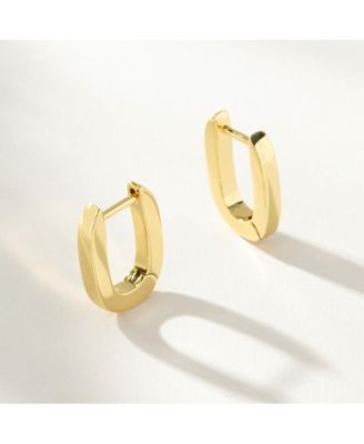 Click here for 14k Gold Plated Oval Huggie Earrings prices