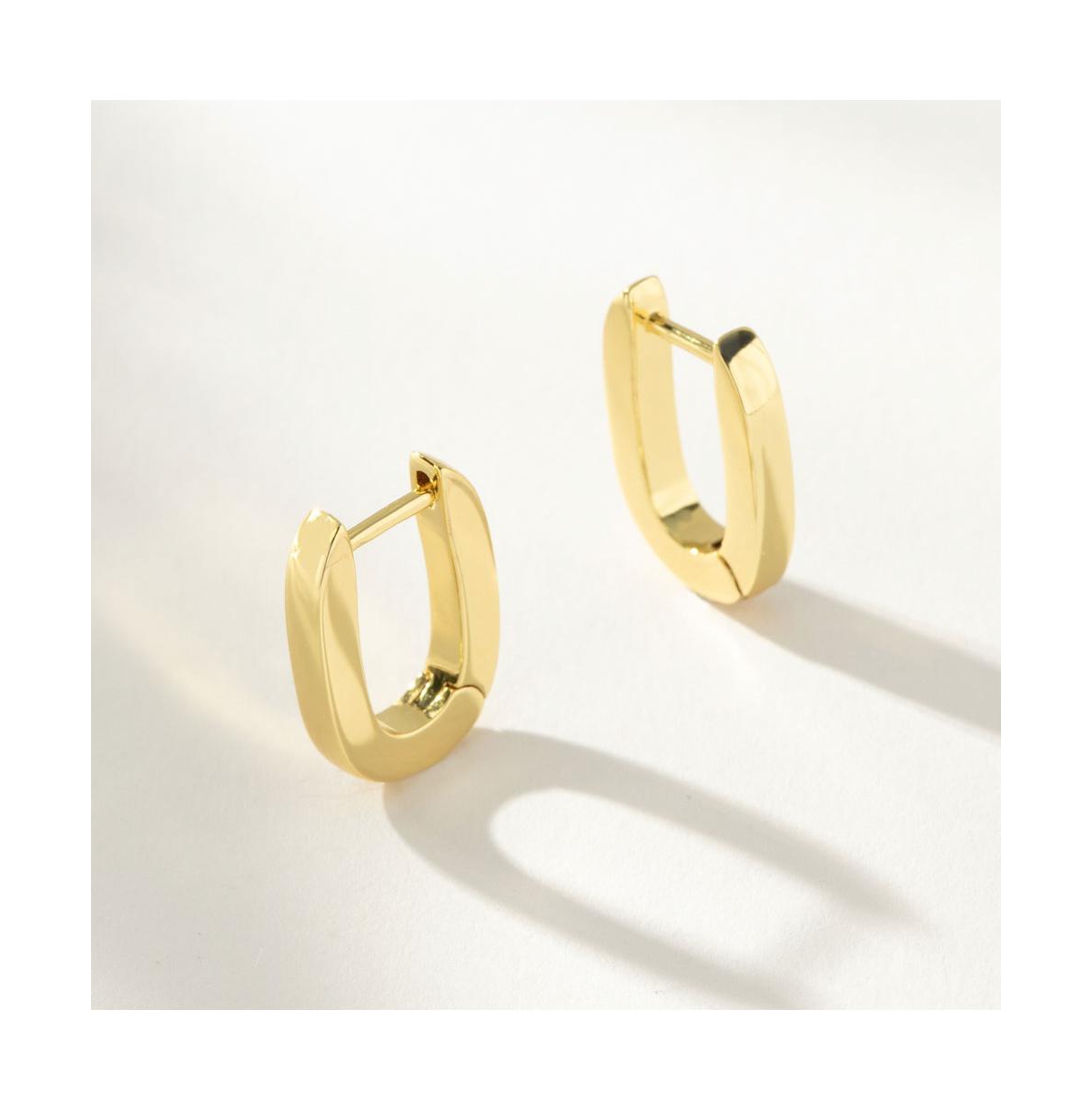 Click here for 14k Gold-Plated Oval Huggie Earrings - Gold prices