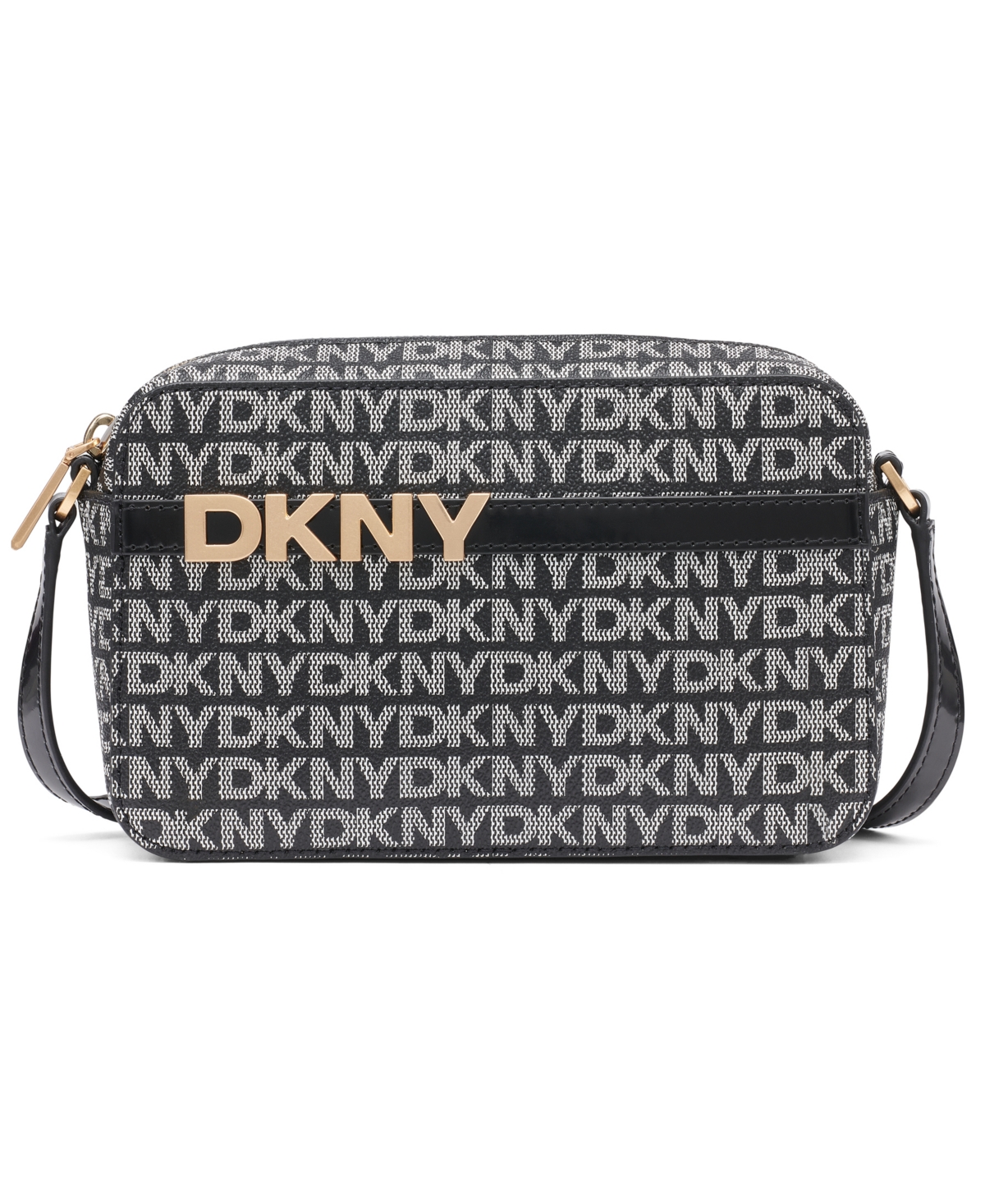 Click here for Dkny Avril Small Logo Camera Bag - Black Logo/ Bla... prices