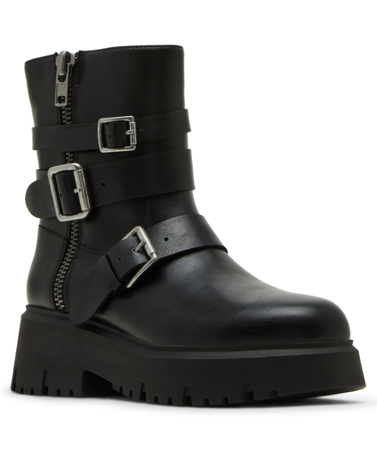 Click here for Madden Girl Womens Mally Moto Buckle Lug Sole Boot... prices
