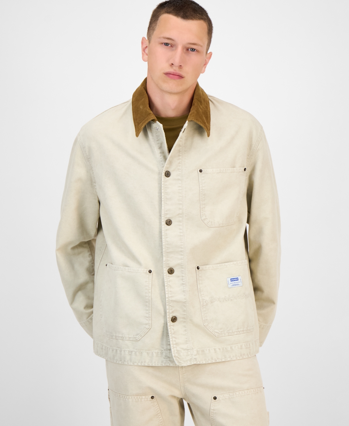 Click here for Hugo By Hugo Boss Mens Brams Cotton Chore Jacket -... prices