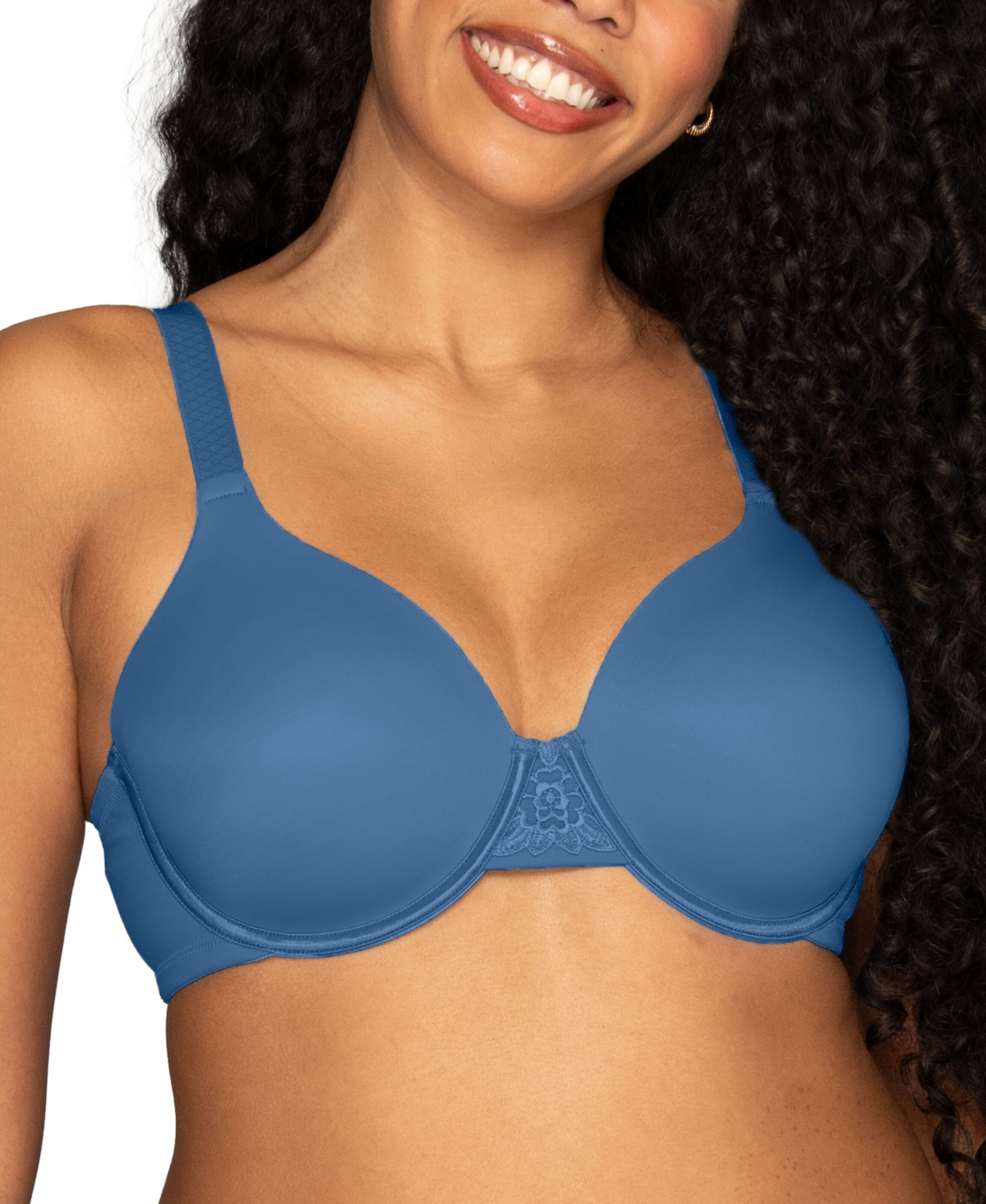 Vanity Fair Beauty Back Smoothing Full-Figure Contour Bra - Goodnight Blue