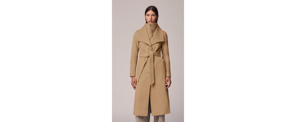 Click here for Soia & Kyo Womens Ilana-u Wool Belted Coat With Bi... prices