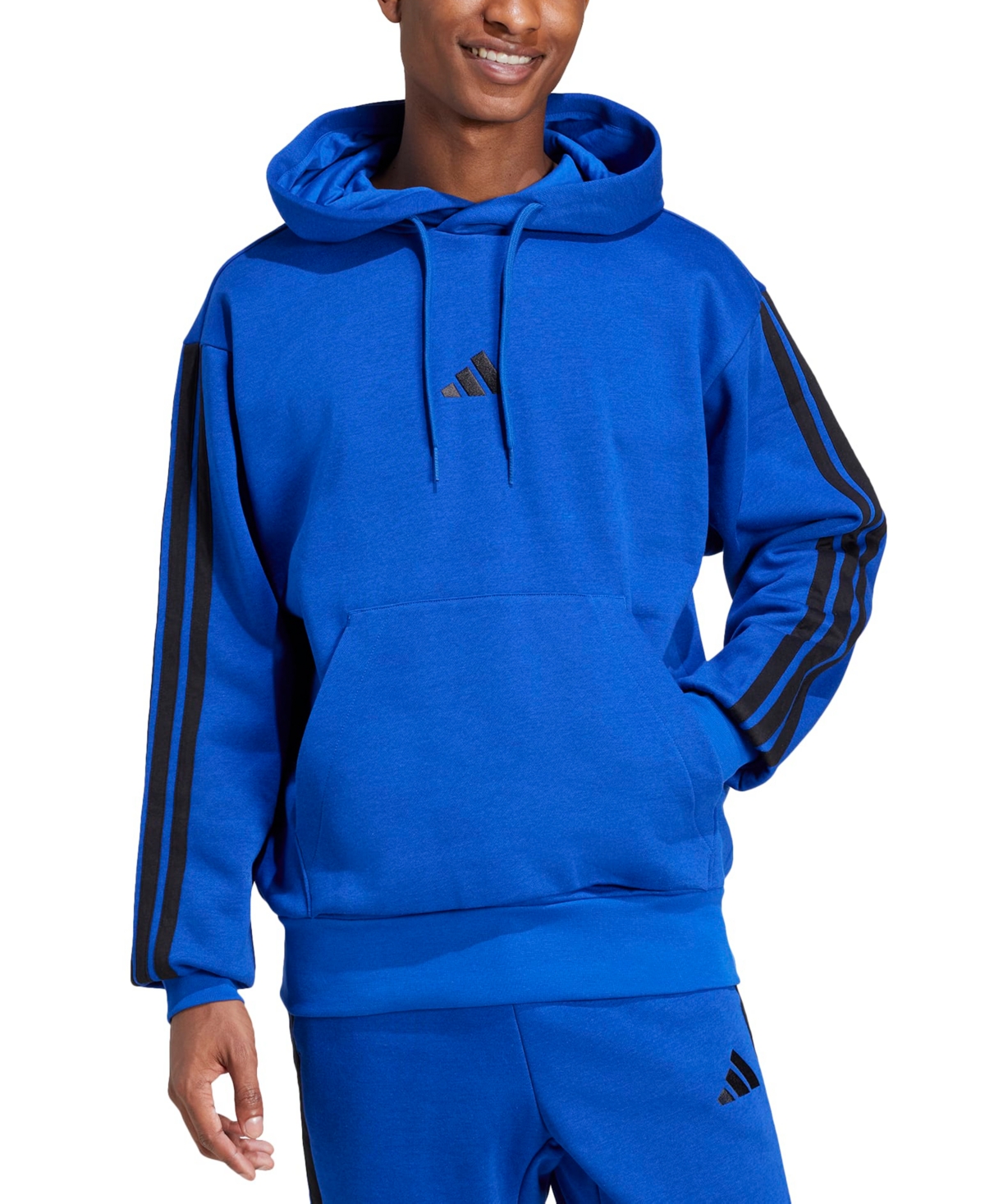 Click here for adidas Mens Essential Three Stripes Fleece Hoodie... prices