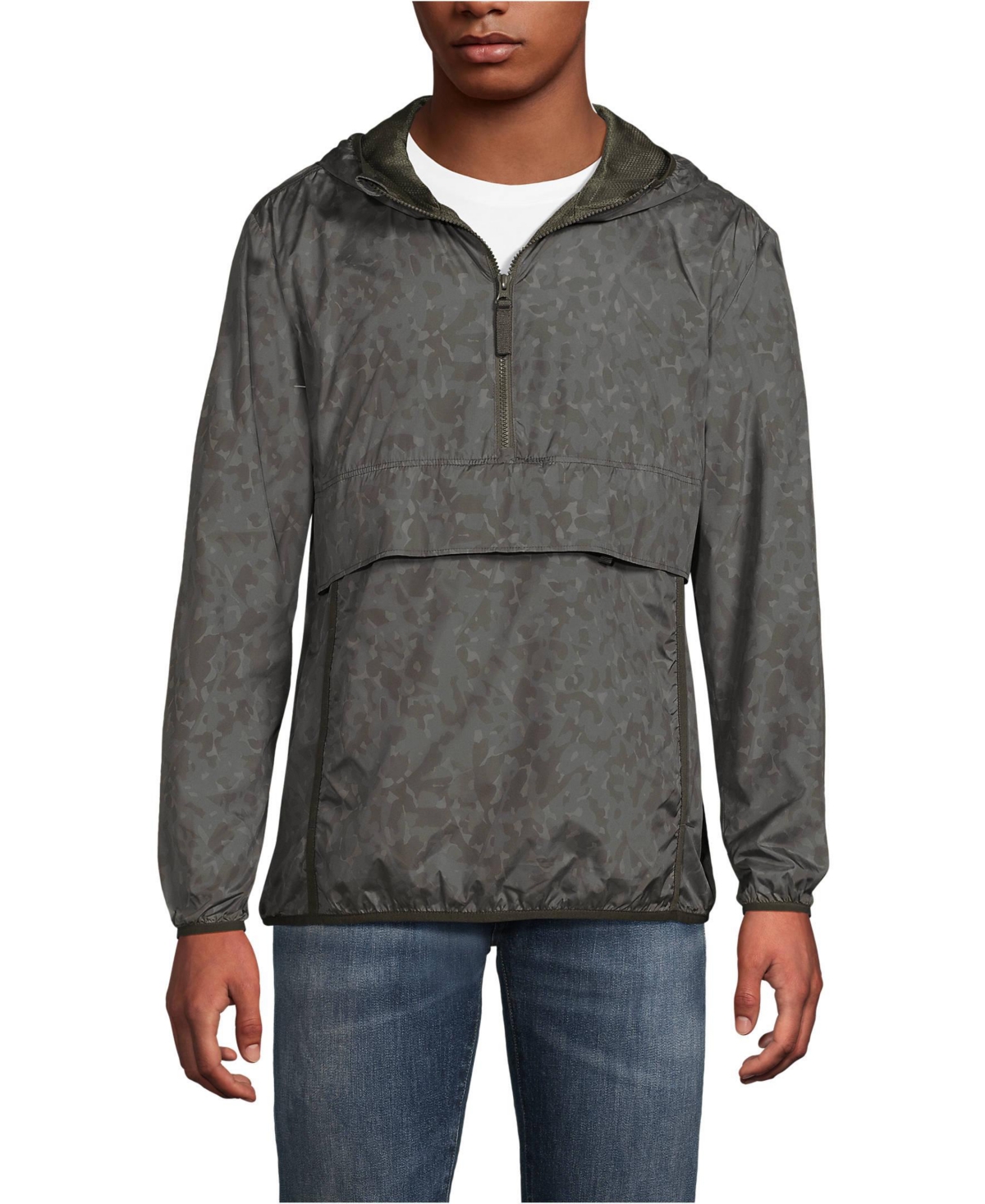 Click here for Lands End Mens Upf 50 Anorak Windbreaker - Washed... prices