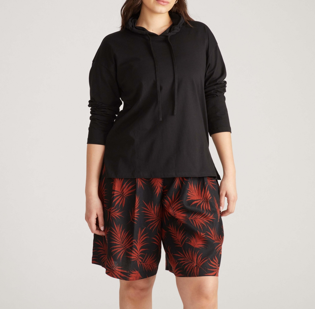 Click here for Universal Standard Plus Size Baja Breton Hoodie -... prices