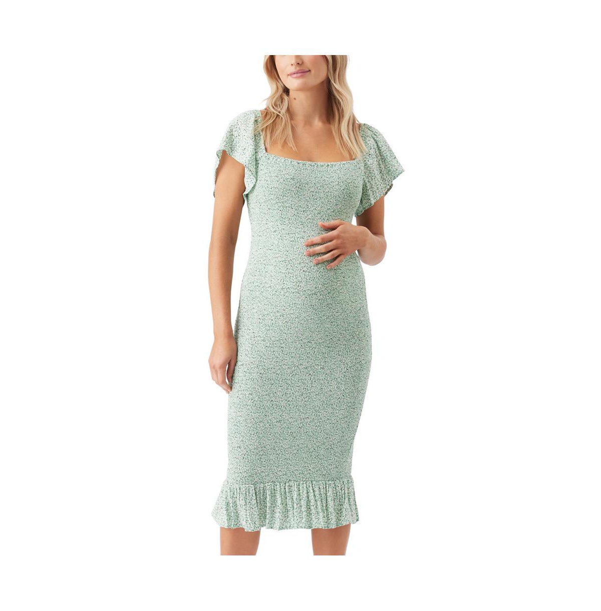 Selma Shirred Dress - Pistachio