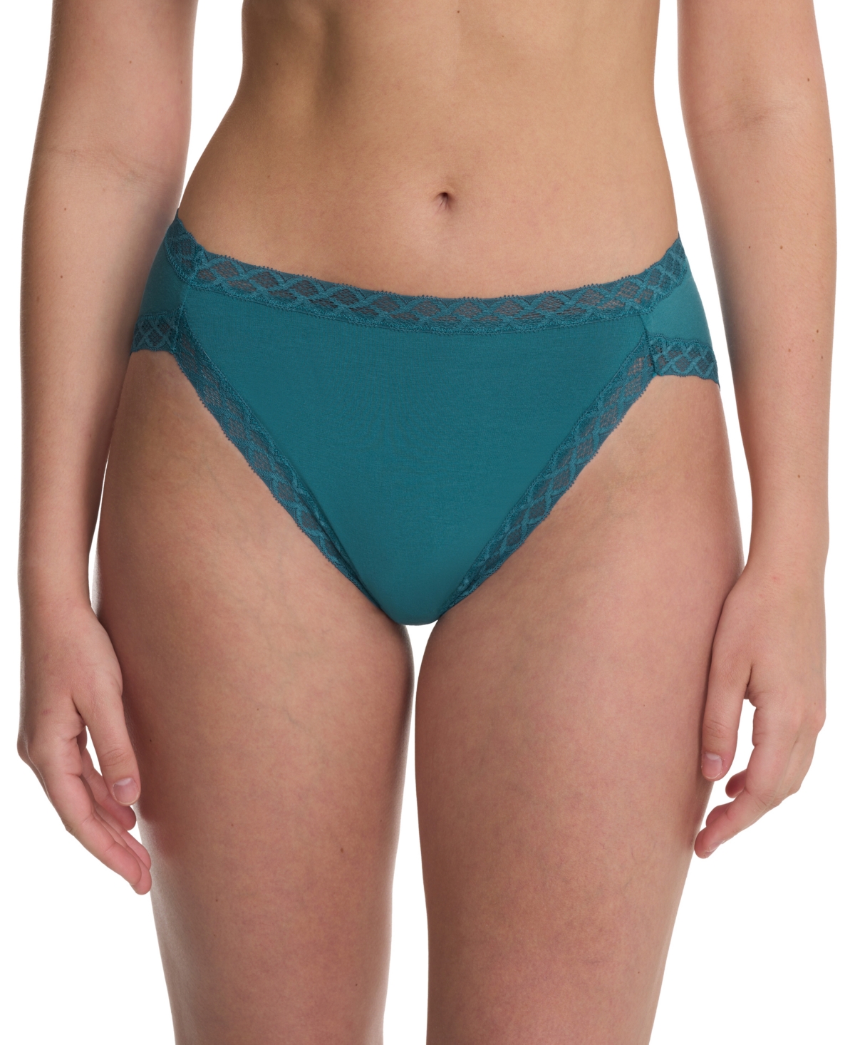 Click here for Natori Bliss Lace-Trim Cotton French-Cut Brief Und... prices
