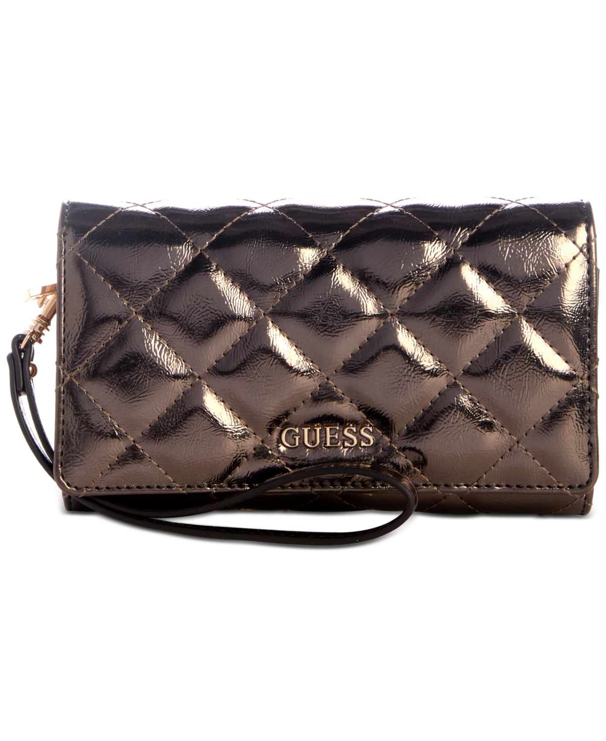 Click here for Guess Tinsley Quilted Phone Organizer Wristlet - S... prices