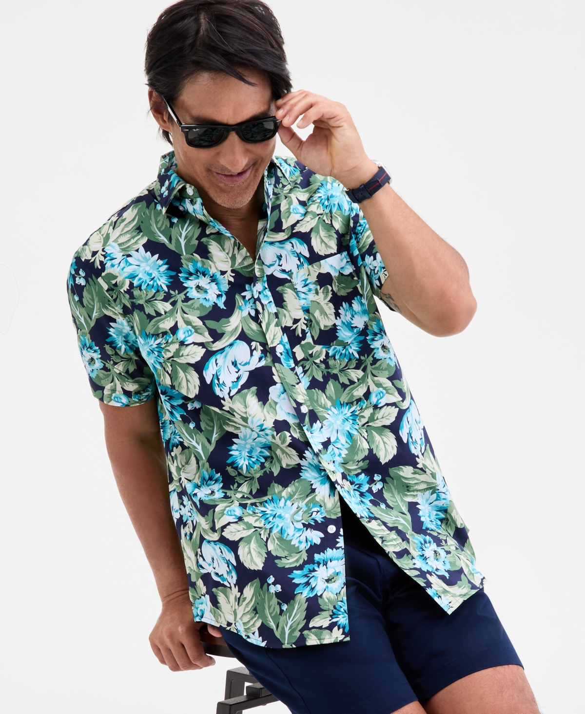 Click here for Club Room Mens Tapete Regular-Fit Stretch Floral B... prices