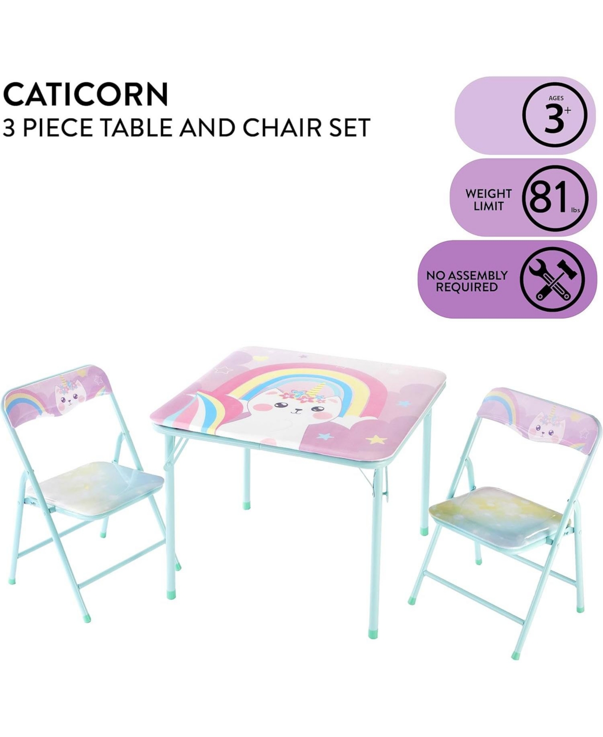 Click here for Cesicia Caticorn 3 Piece Table and Chair Set prices